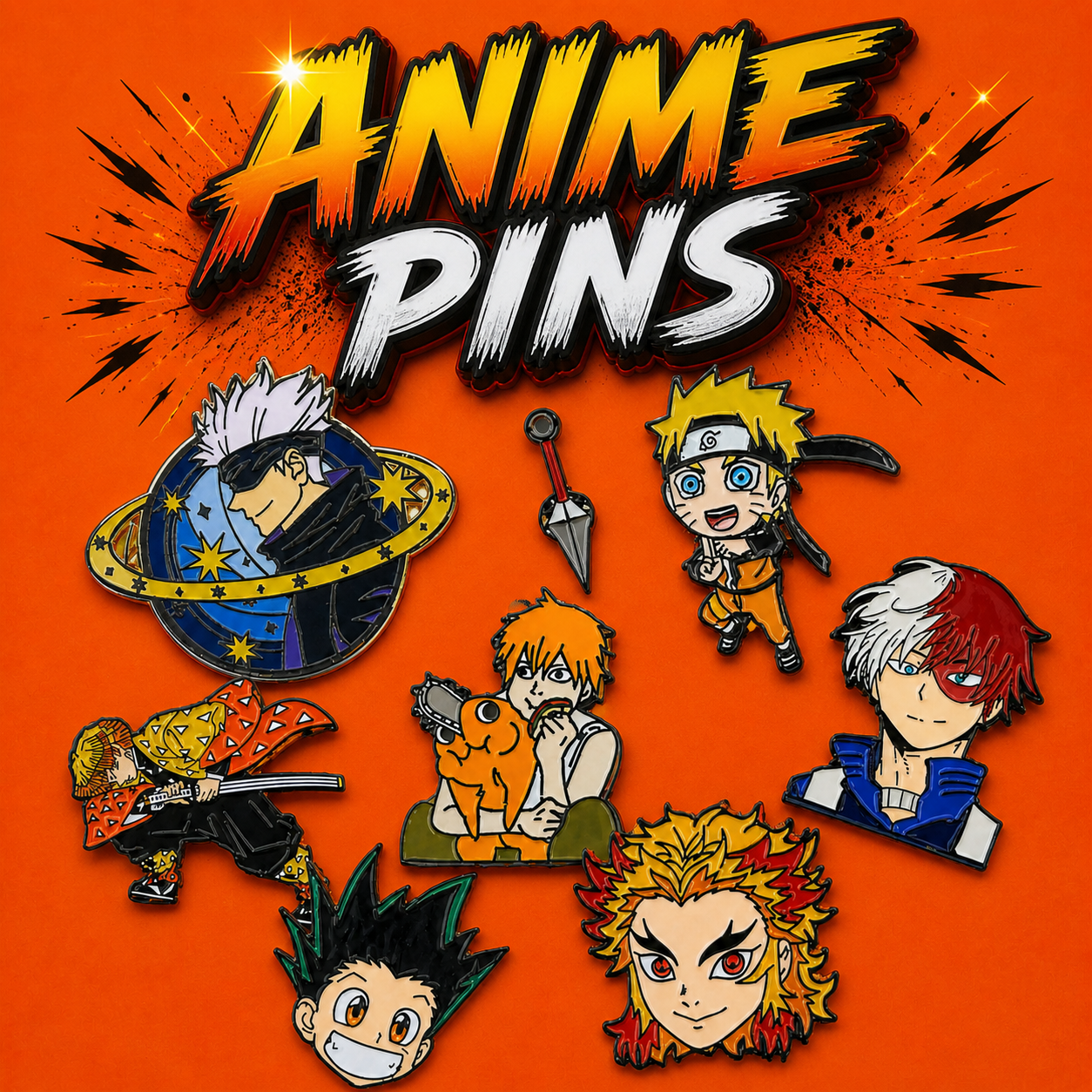 Buy Anime Pins | Shop Anime Enamel Pins | Free Delivery